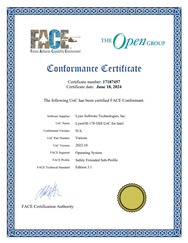 FACE Standard Compliant Software | FACE Architecture
